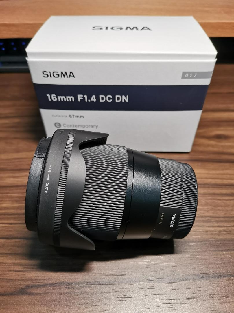 Sigma 16mm F1.4 DC DN Contemporary for Sony APS-C, Photography, Lens & Kits on Carousell