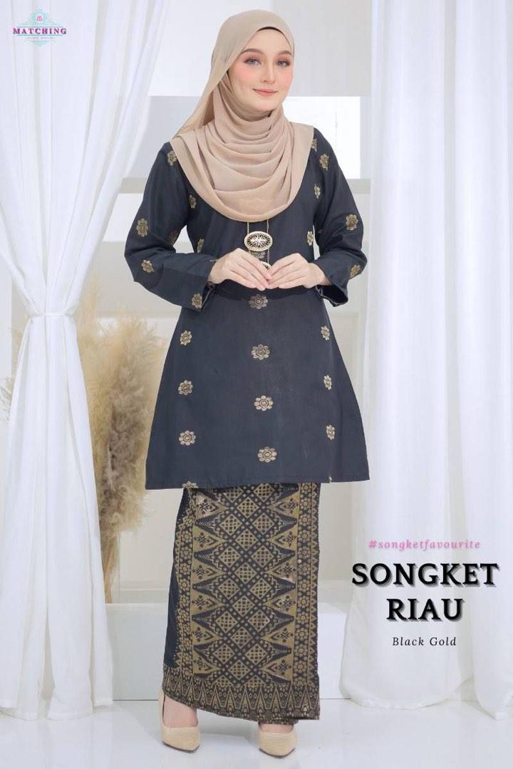 Songket Riau, Women's Fashion, Muslimah Fashion, Baju Kurung & sets on ...