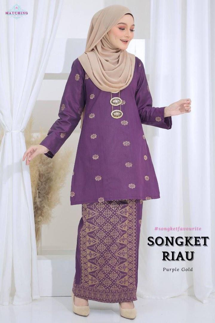 Songket Riau, Women's Fashion, Muslimah Fashion, Baju Kurung & sets on ...