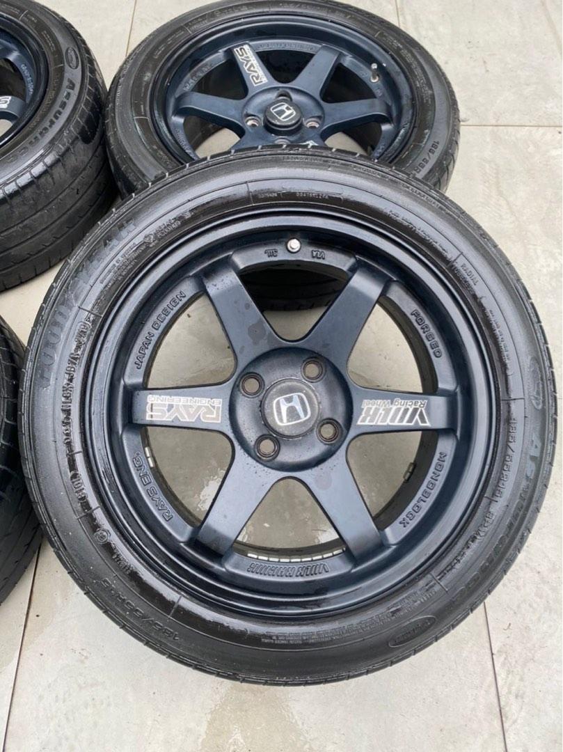 Sport Rim TE37 SL 15x7jj pcd100, Auto Accessories on Carousell
