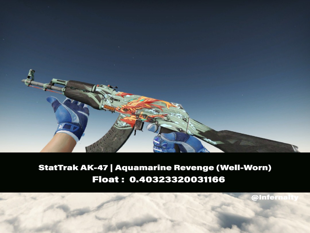 StatTrak AK-47 Aquamarine Revenge WW CSGO SKINS KNIVES, Video Gaming ...