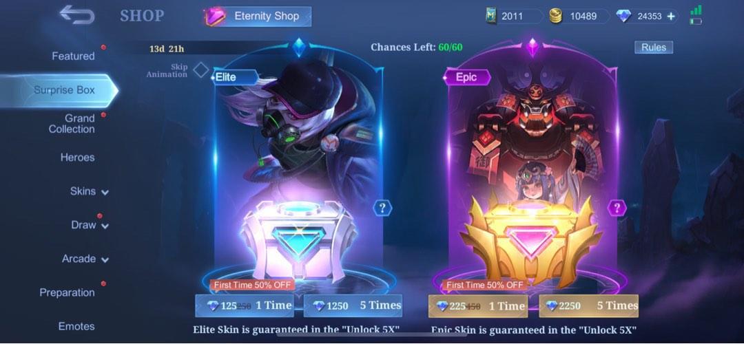 Surprise Box Mobile Legends JOKI | MLBB GATCHA | COLLECTOR SKINS | VIA ...