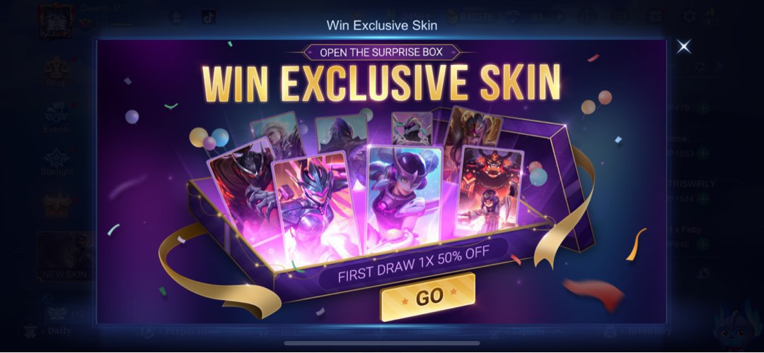 Surprise Box Mobile Legends JOKI | MLBB GATCHA | COLLECTOR SKINS | VIA ...