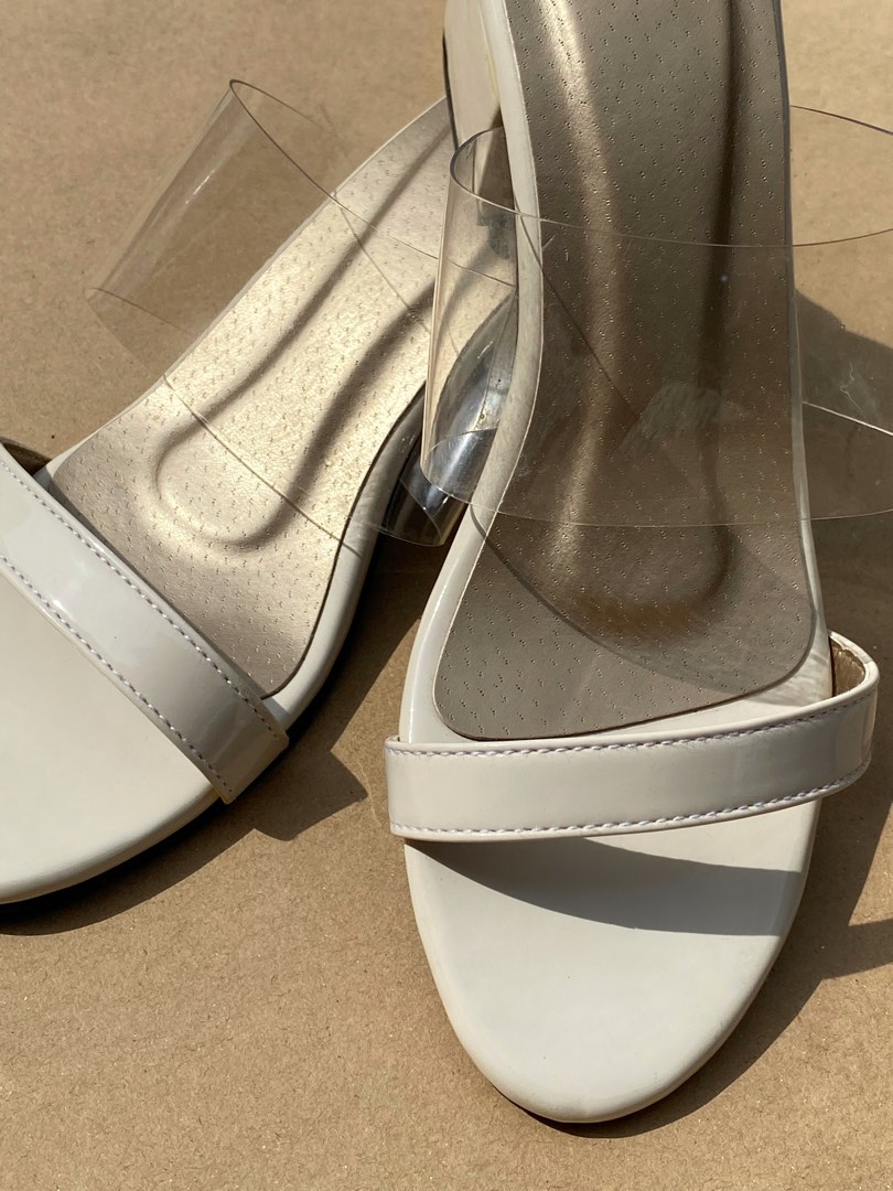 Transparent Block Heels, Women's Fashion, Footwear, Heels on Carousell