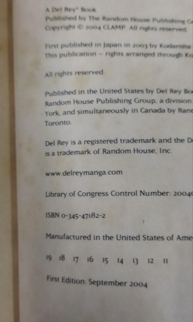 Tsubasa by Clamp, Book 1 and 2 ( Ballantine Books ), Hobbies & Toys ...