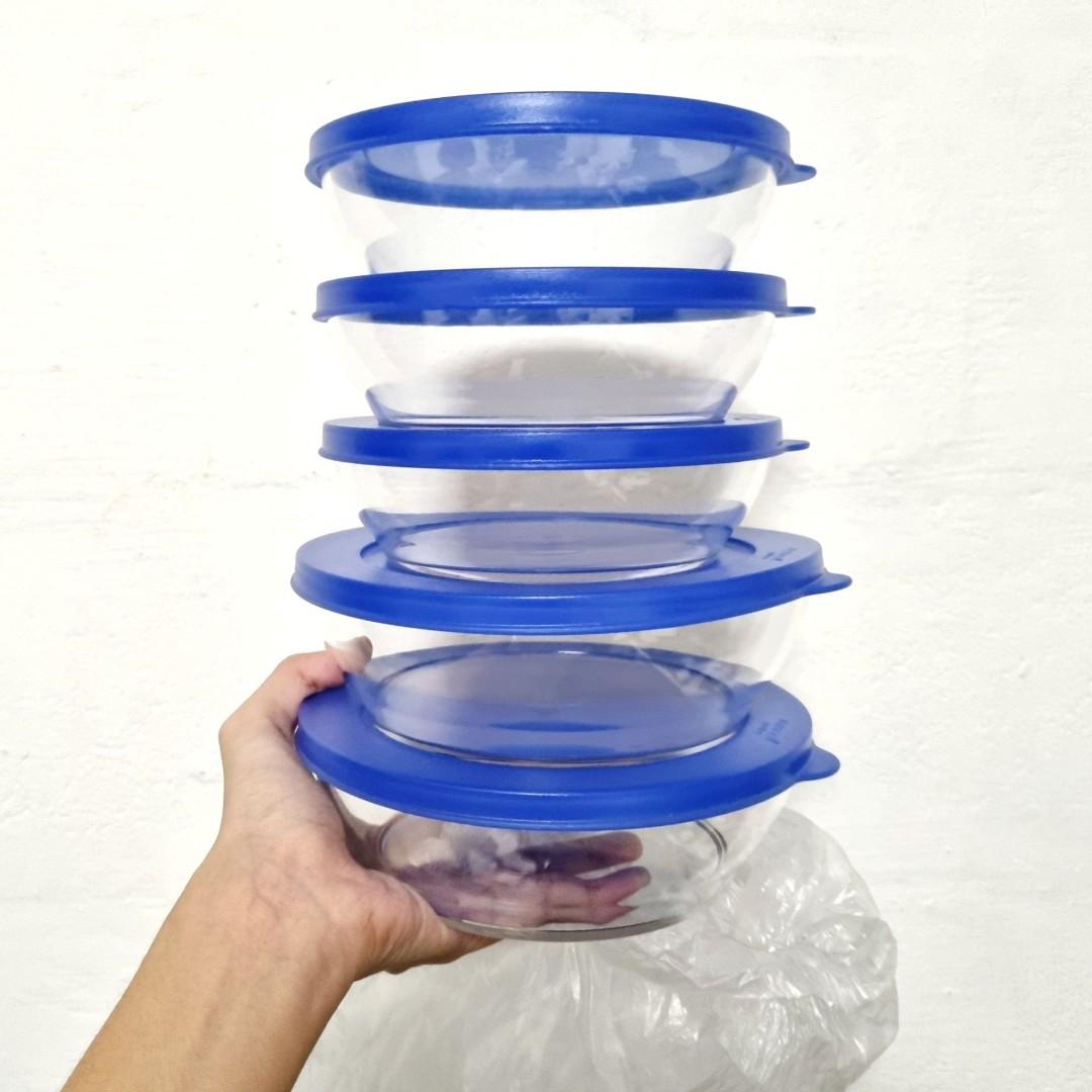 Tupperware 410 ml and 750 ml Clear N Pure Elegant Slimline Clear Bowl ...