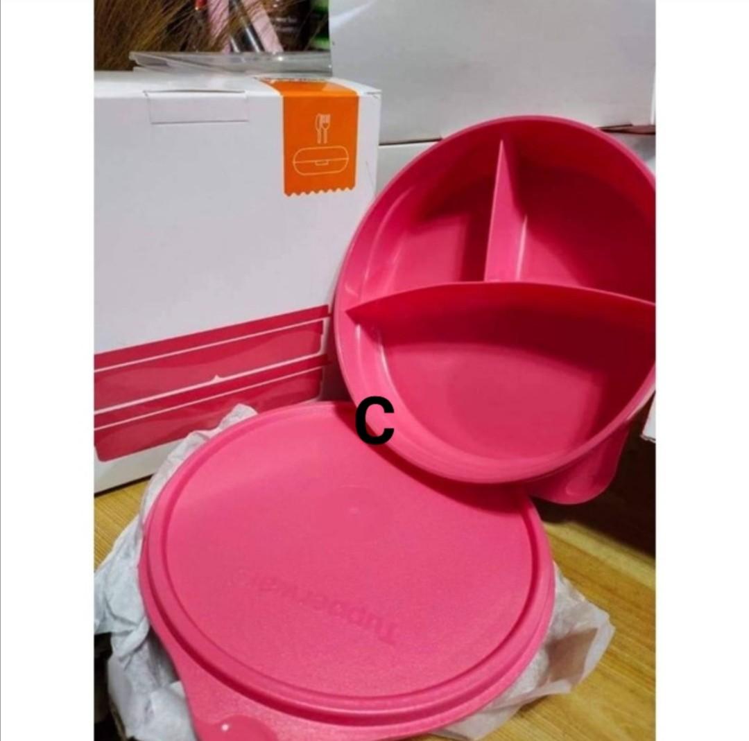 Tupperware Brand Round divided lunch box, Furniture & Home Living ...