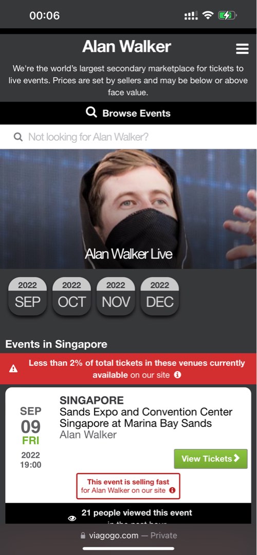 Two Alan Walker ticket!!!, Tickets & Vouchers, Event Tickets on Carousell