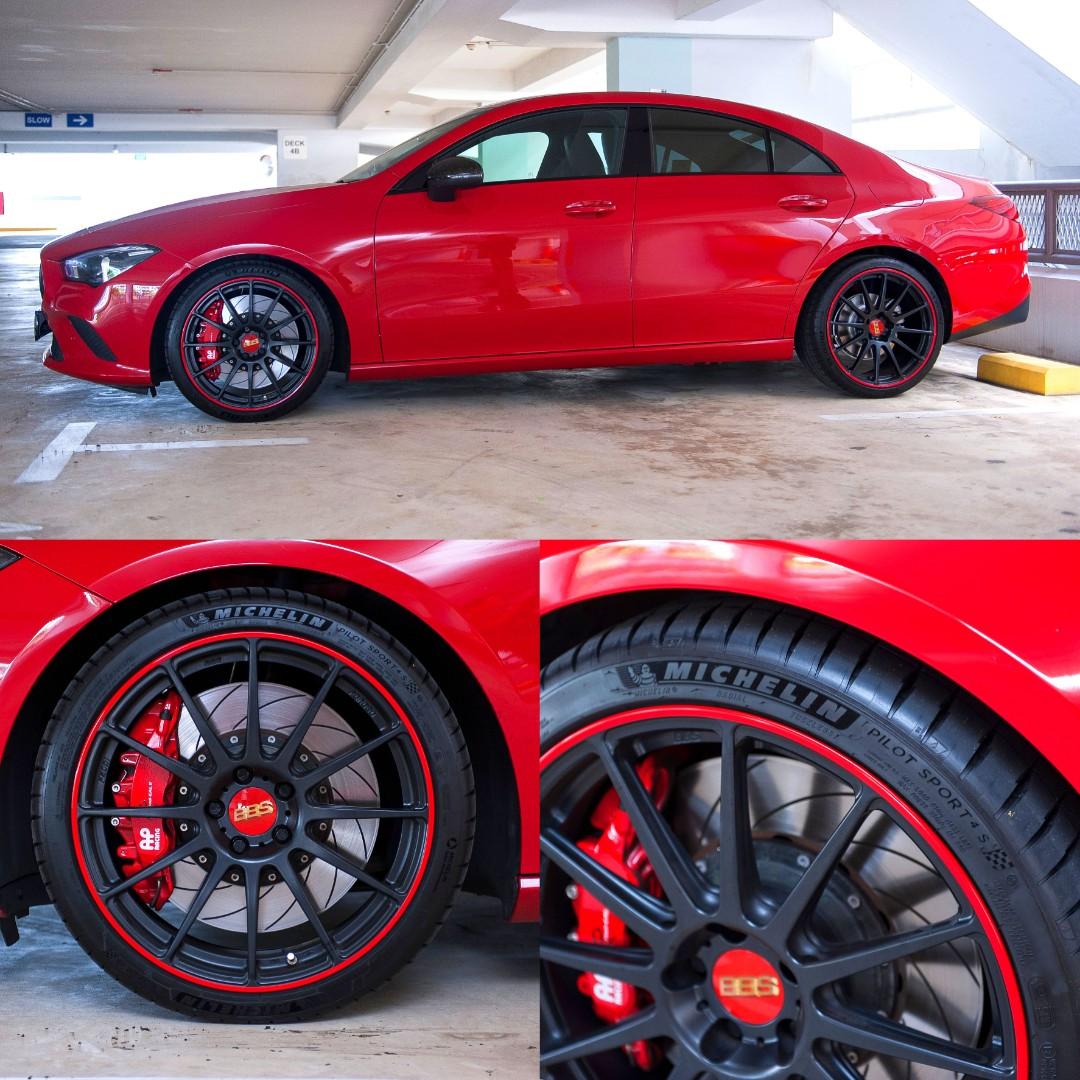 Tyre Wheel Rim Protector Red Ring (Aluminium Metal Alloy), Car ...