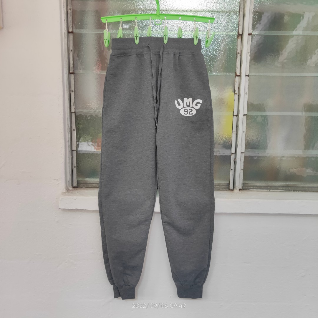 Men's UMG Jogger Pants, Light/Dark Gray, M-Size, Men's Fashion, Bottoms ...