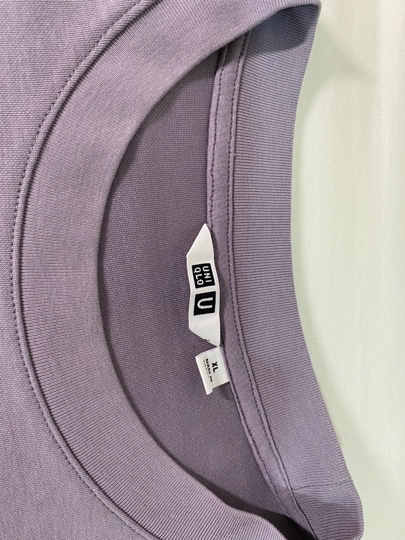 Uniqlo U Airism - Purple, Men's Fashion, Tops & Sets, Tshirts & Polo Shirts on Carousell