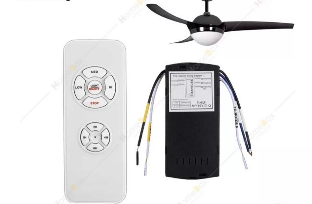 Universal Ceiling Fan Remote Control Kit with Receiver for Ac motor Fan ...