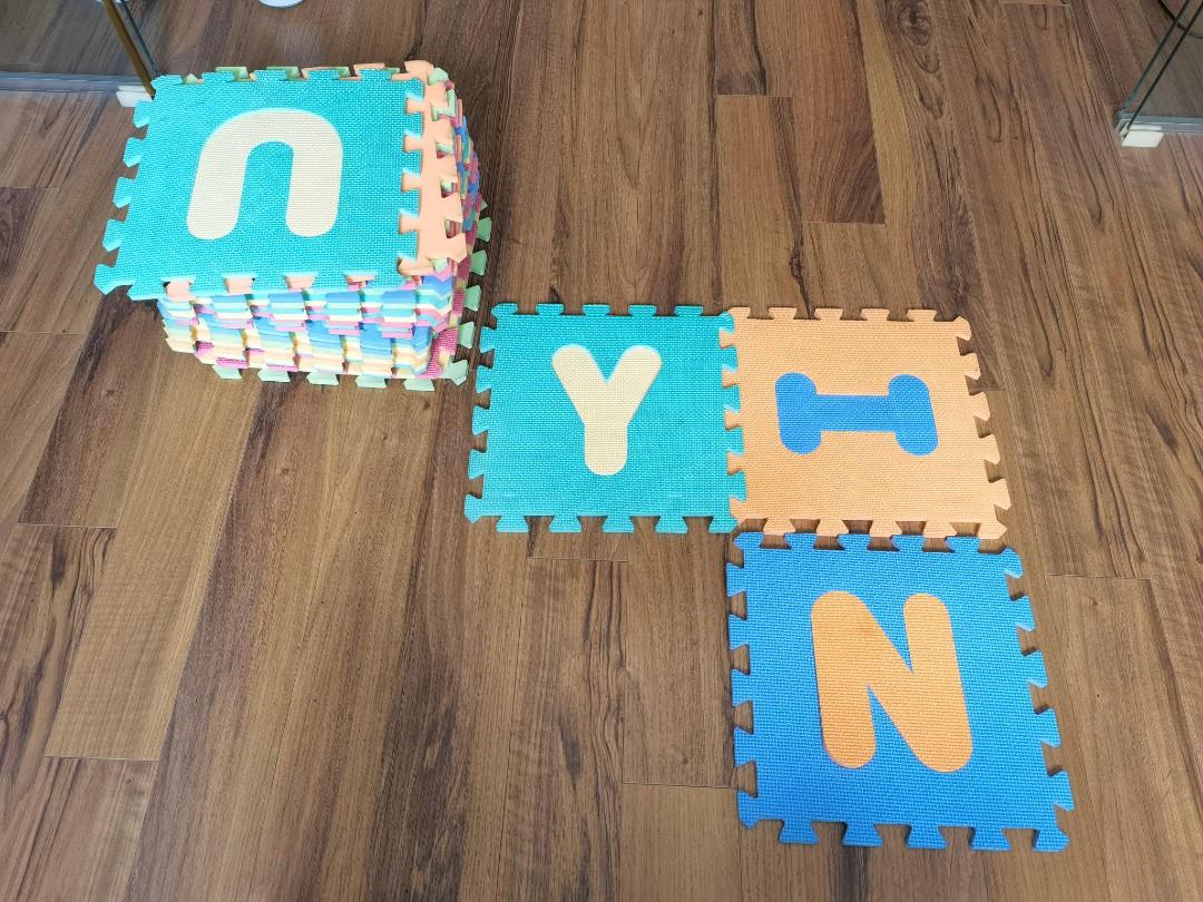 Used Alphabet Foam Mat - 26 pieces, Furniture & Home Living, Home Decor ...