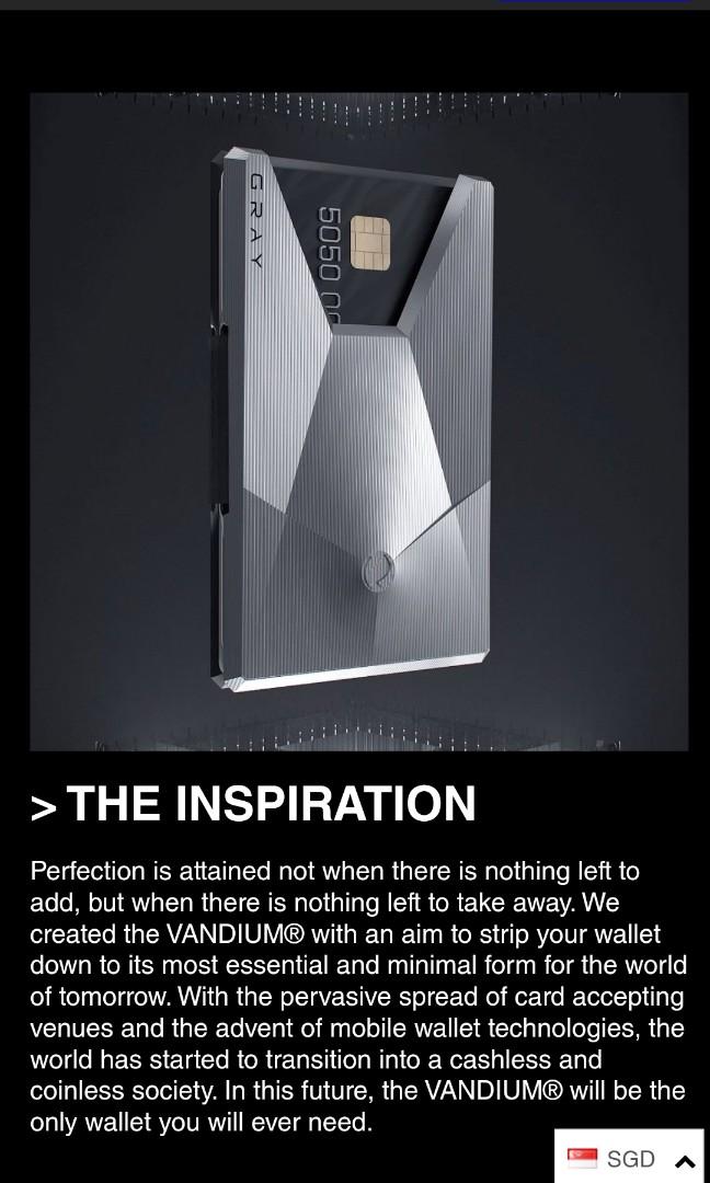 VANDIUM TITANIUM CARD WALLET, Men's Fashion, Watches & Accessories ...