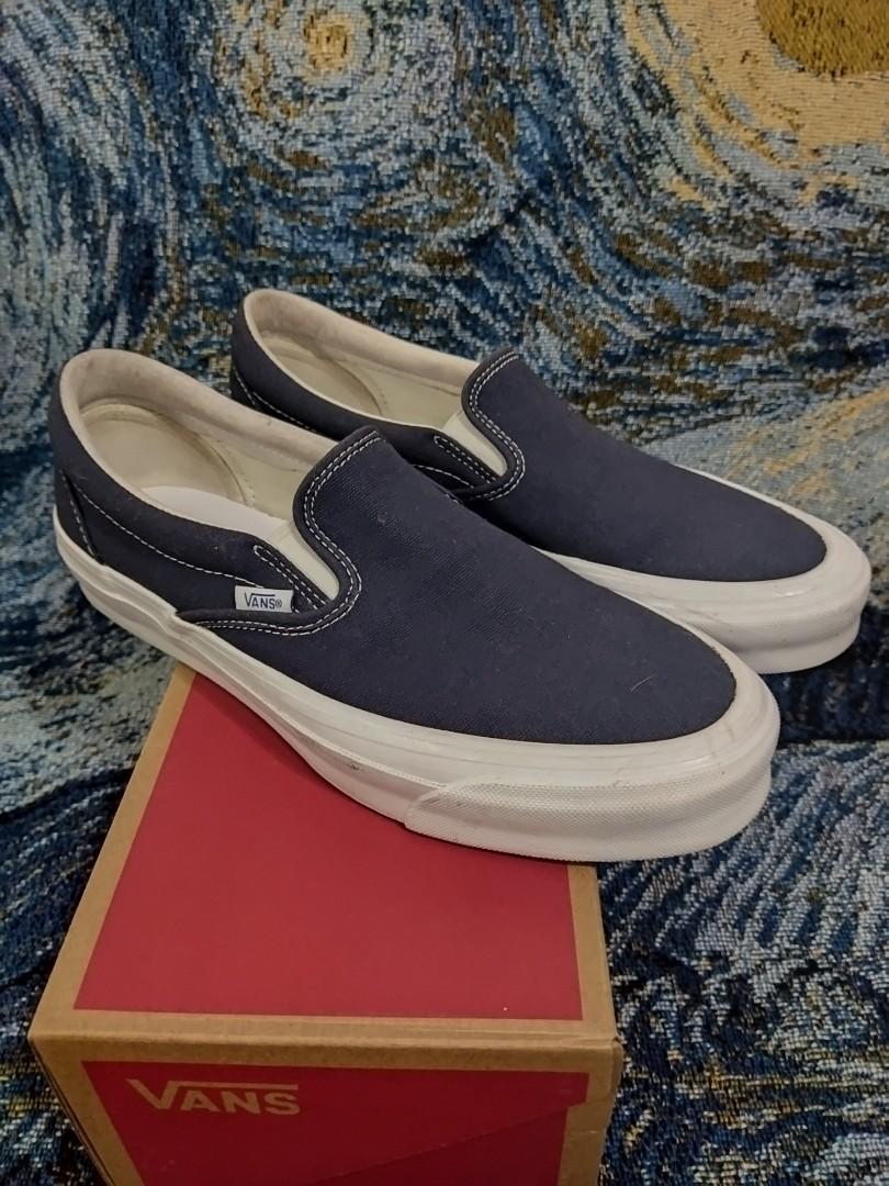 Vans vault navy blue slip on, Men's Fashion, Footwear, Sneakers on ...