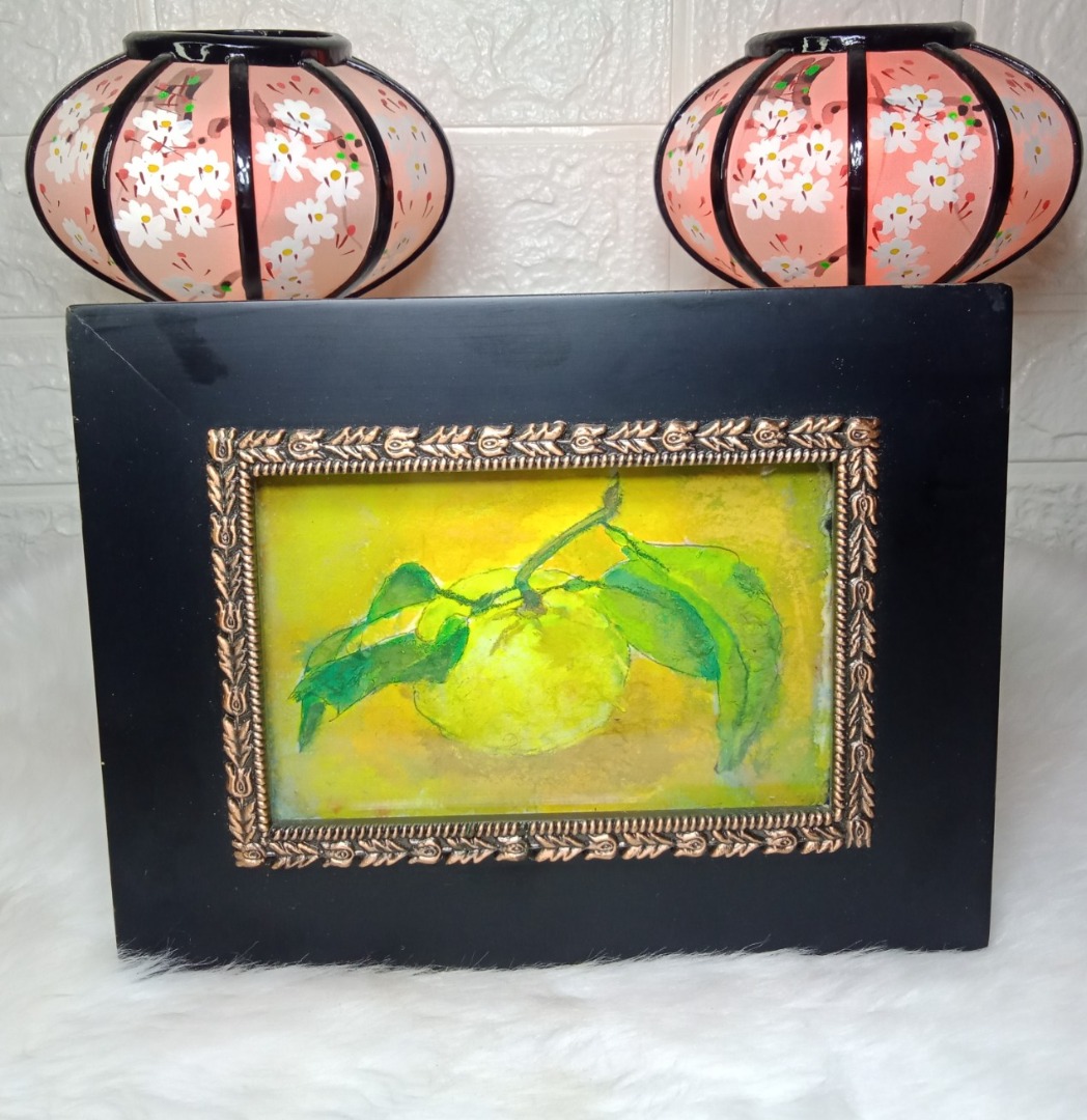 VINTAGE HAND PAINTED WOODEN FRAME DISPLAY - JAPAN, Furniture & Home ...