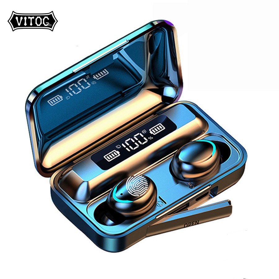 Vitog F9-5C TWS 5.0Wireless Headphones Bass Stereo In-Ear Bluetooth ...