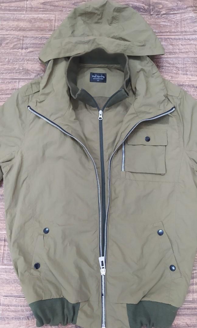 WELLSPRING DETACHABLE PACKABLE HOOD BOMBER JACKET, Men's Fashion, Coats ...
