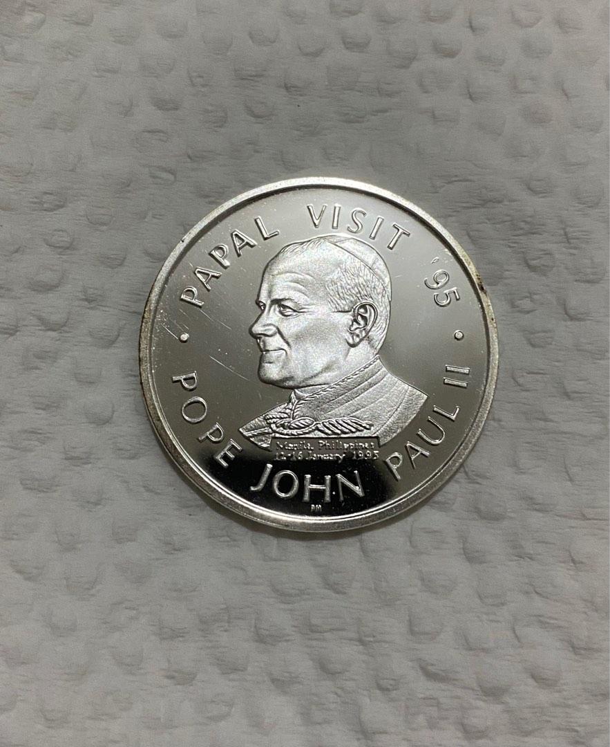 100p Pope Silver Coin. No box and Coa, Hobbies & Toys, Memorabilia ...