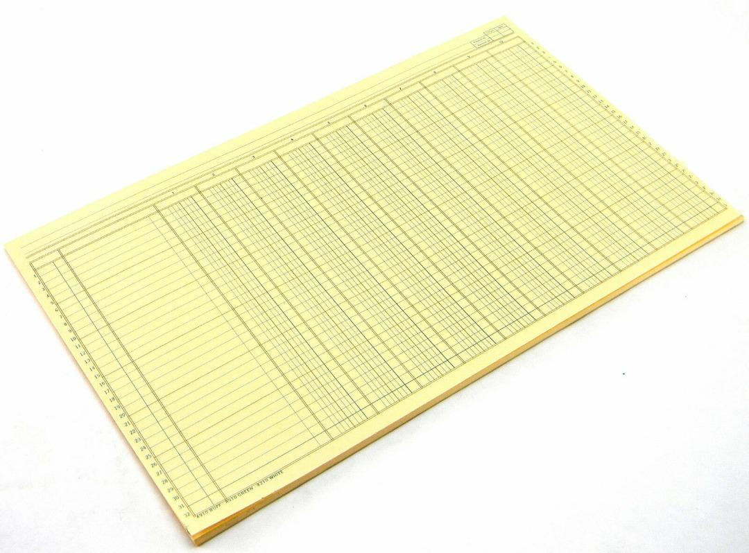 10, 12, & 14 Columns Columnar Pad/Accounting Worksheet (sold per PAD ...
