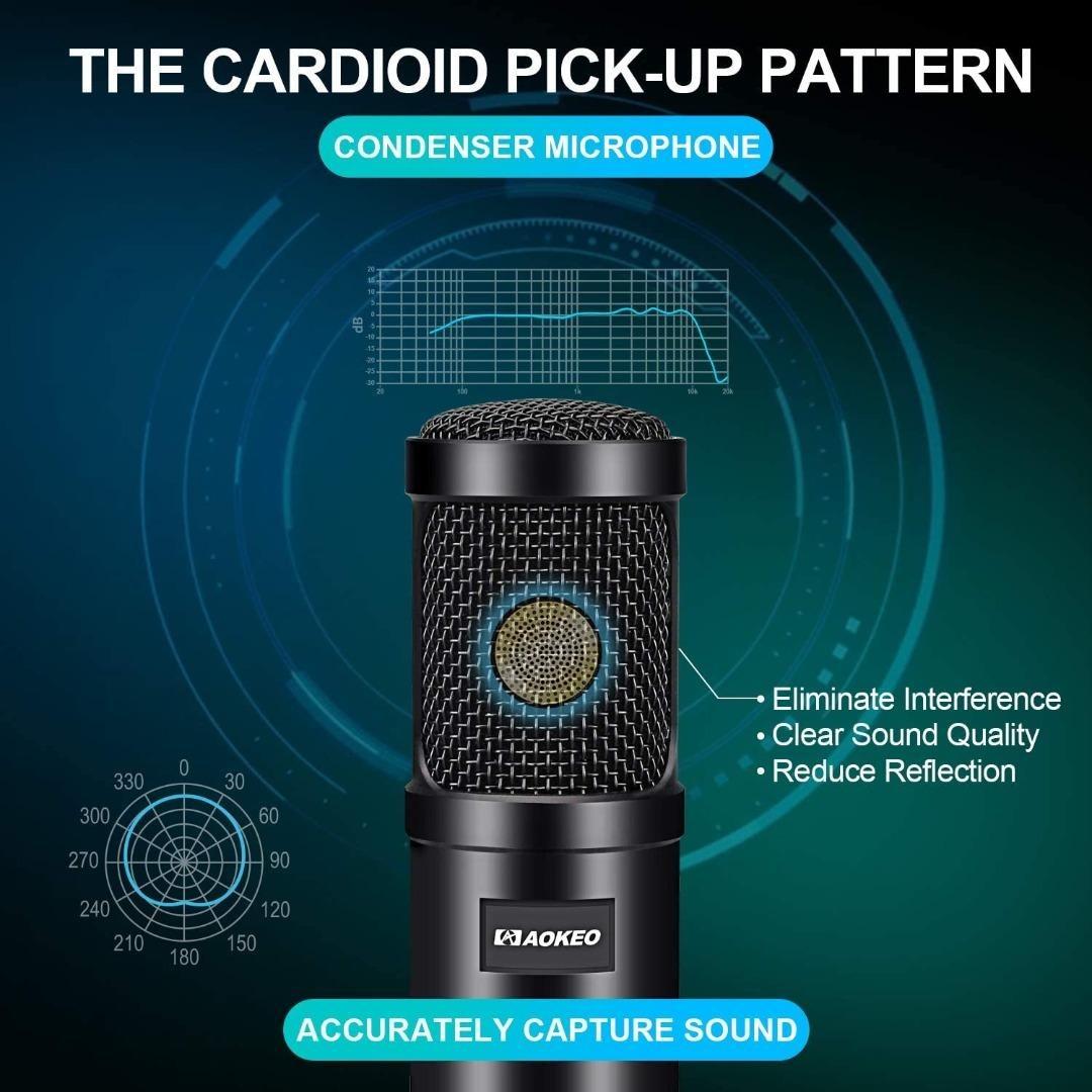 [1442] Aokeo AK-60 Professional Condenser Microphone, Music Studio MIC ...
