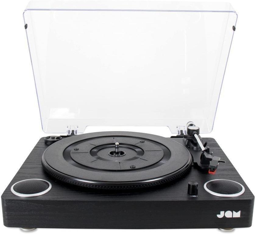 [1453] JAM Turntable Vinyl Record Player, 3 Speed Belt Drive for ...