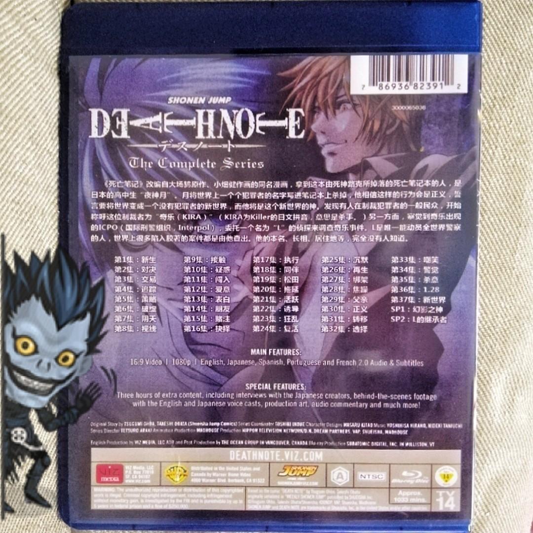 (全37集) DEATH NOTE/死亡筆記 動畫電視TV映集+OVA+OVA Special[blu-ray ]小畑健, 興趣及遊戲, 音樂 ...