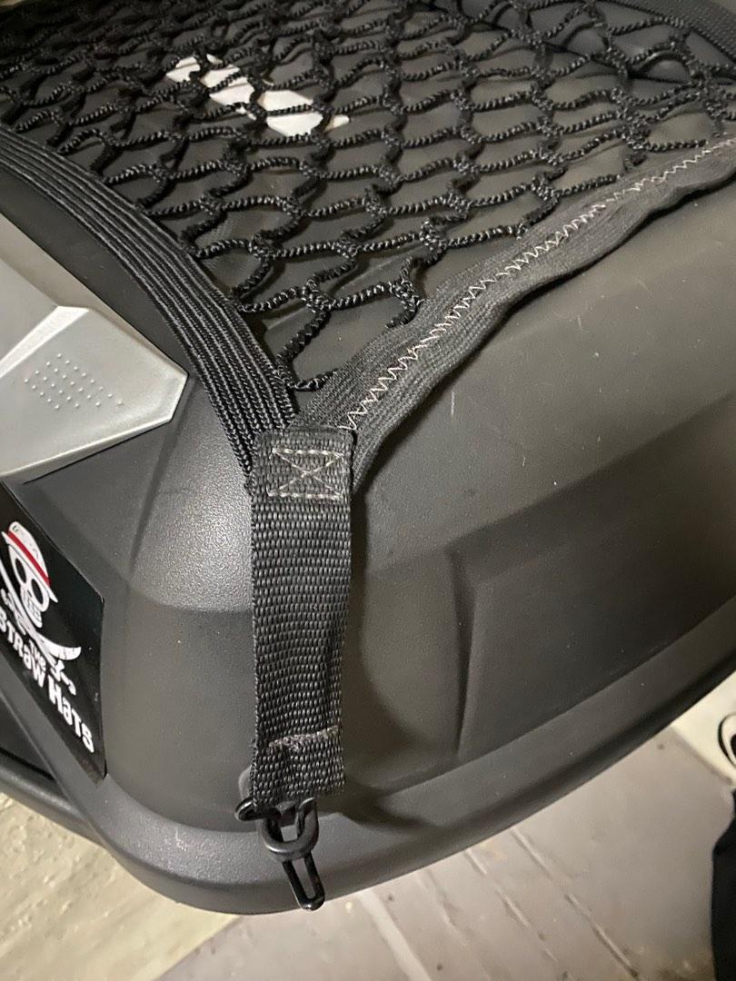 43L Givi box + base plate to mount at your own rack + pillion back rest ...