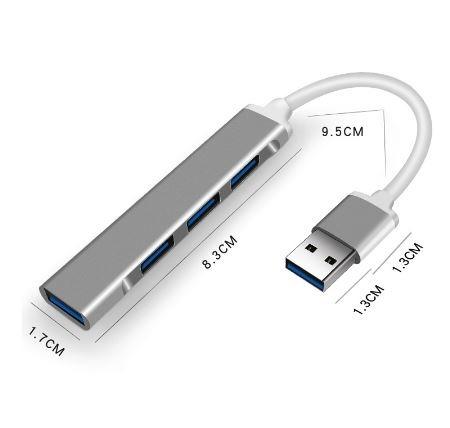 4 Port USB Splitter Adapter 3.0 for PC and Cellphone Flash Drive Power ...