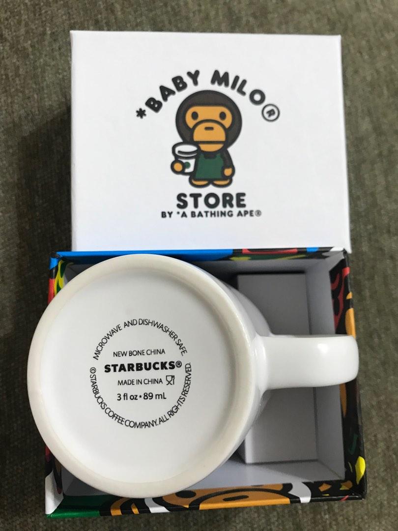 全新現貨 BAPE BABY MILO X STARBUCKS HONG KONG 香港星巴克聯名商品 迷你馬克杯 3oz, 家具及居家用品, 廚具和餐具, 餐具和餐具在旋轉拍賣
