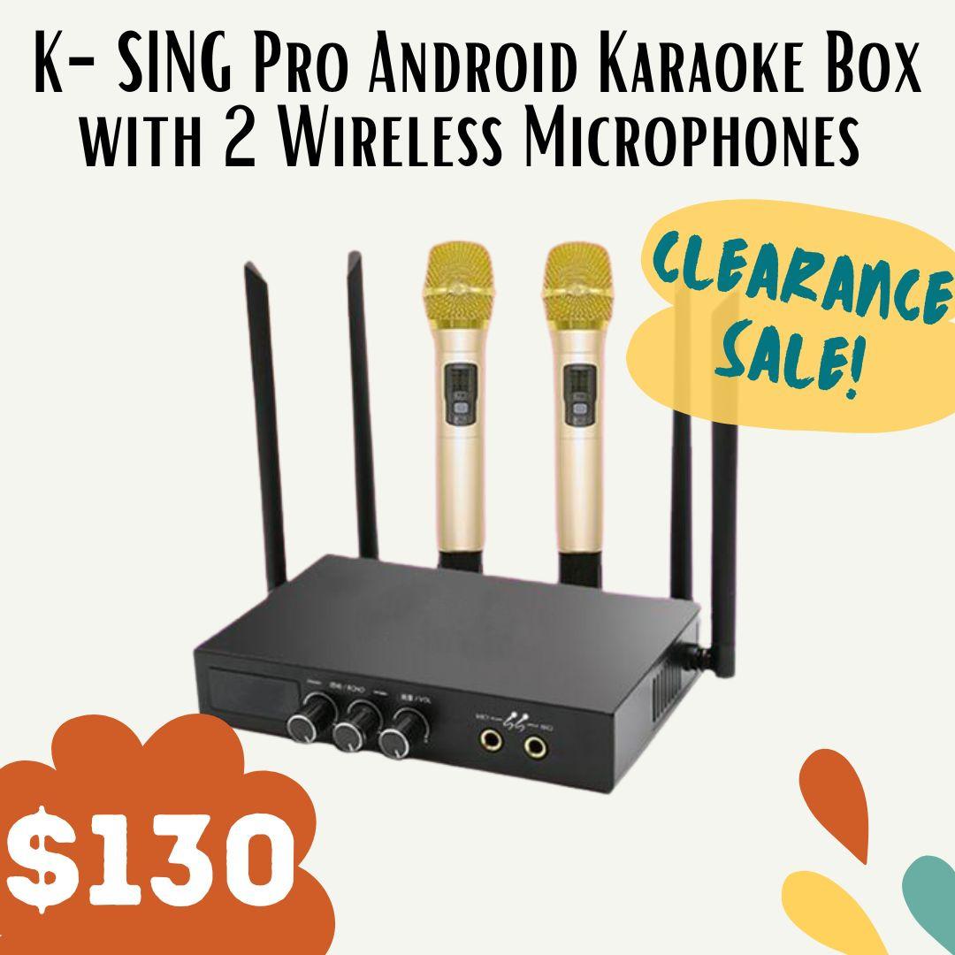 [ STOCK CLEARANCE ] K-SING PRO ANDROID KARAOKE BOX WITH 2 WIRELESS ...