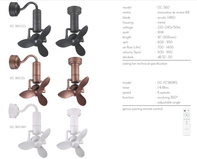 *INSTALLATION AVAILABLE*DC360 Corner Fan 16"(Special Price In Store ...