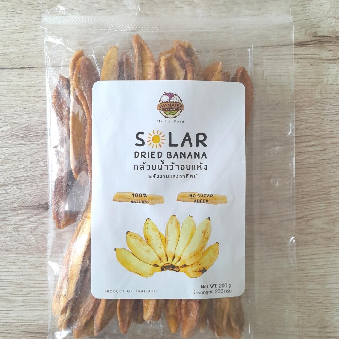 Berylshop Dried Banana [Solar Fruits] 200g Healthy Snack for kids, No ...