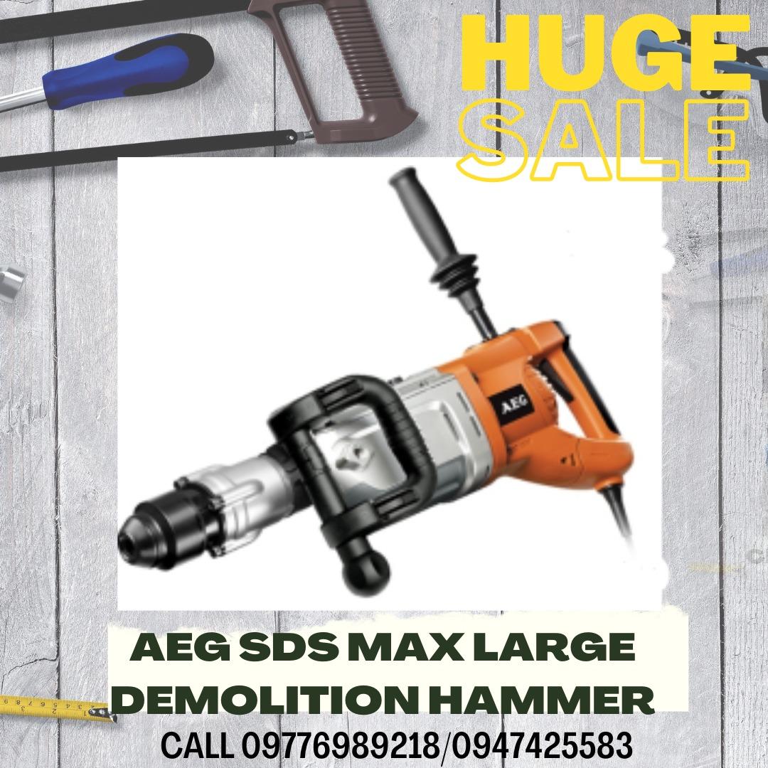 AEG SDS MAX LARGE DEMOLITION HAMMER, Commercial & Industrial, Construction Tools & Equipment on ...