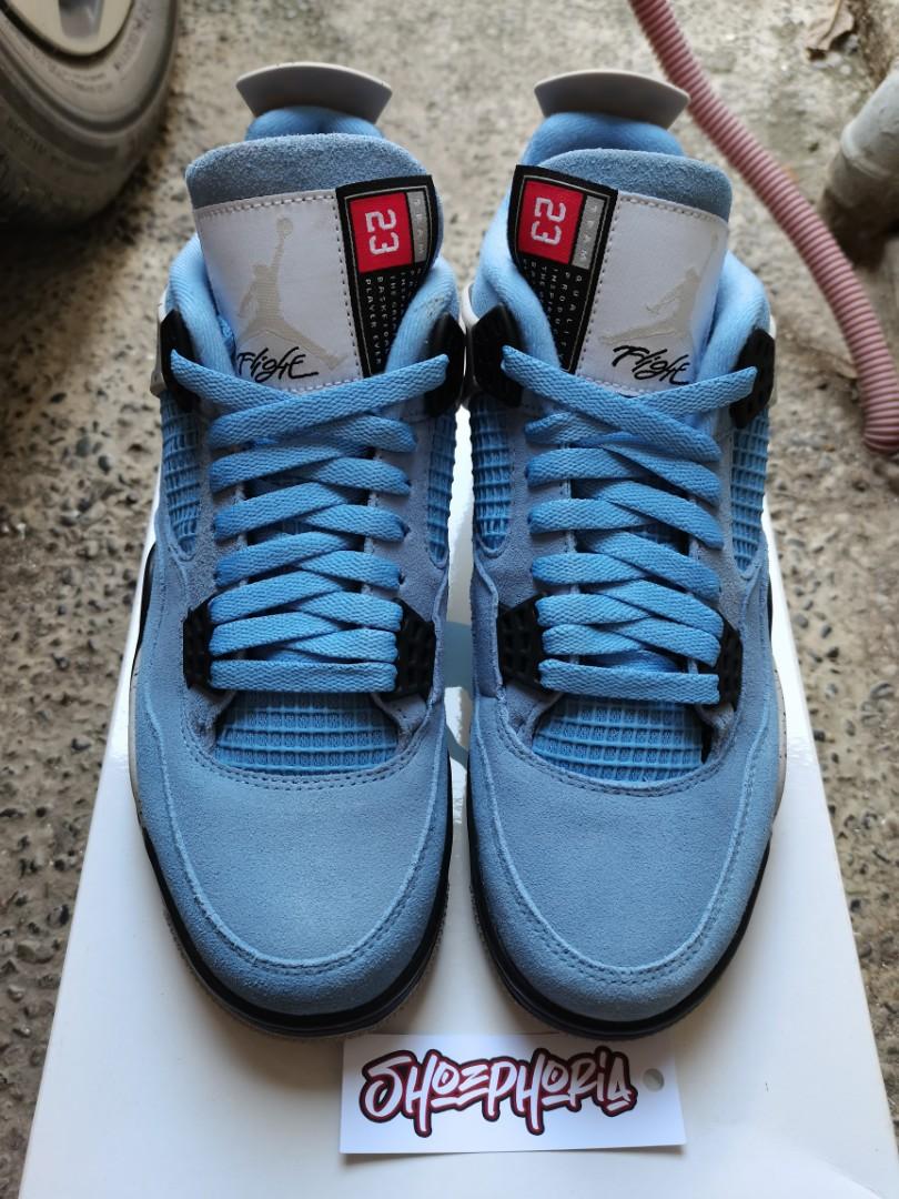 Air Jordan 4 UNC University Blue, Men's Fashion, Footwear, Sneakers on ...