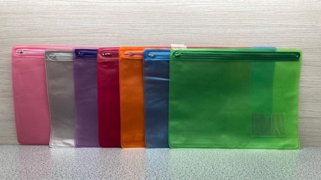 Assorted Colours Thin Folder/File With Zipper, Hobbies & Toys ...