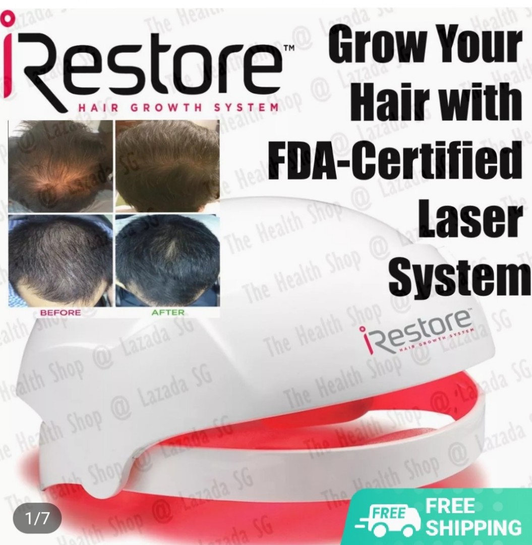 Authentic Irestore laser hair growth system - FDA cleared, Beauty ...