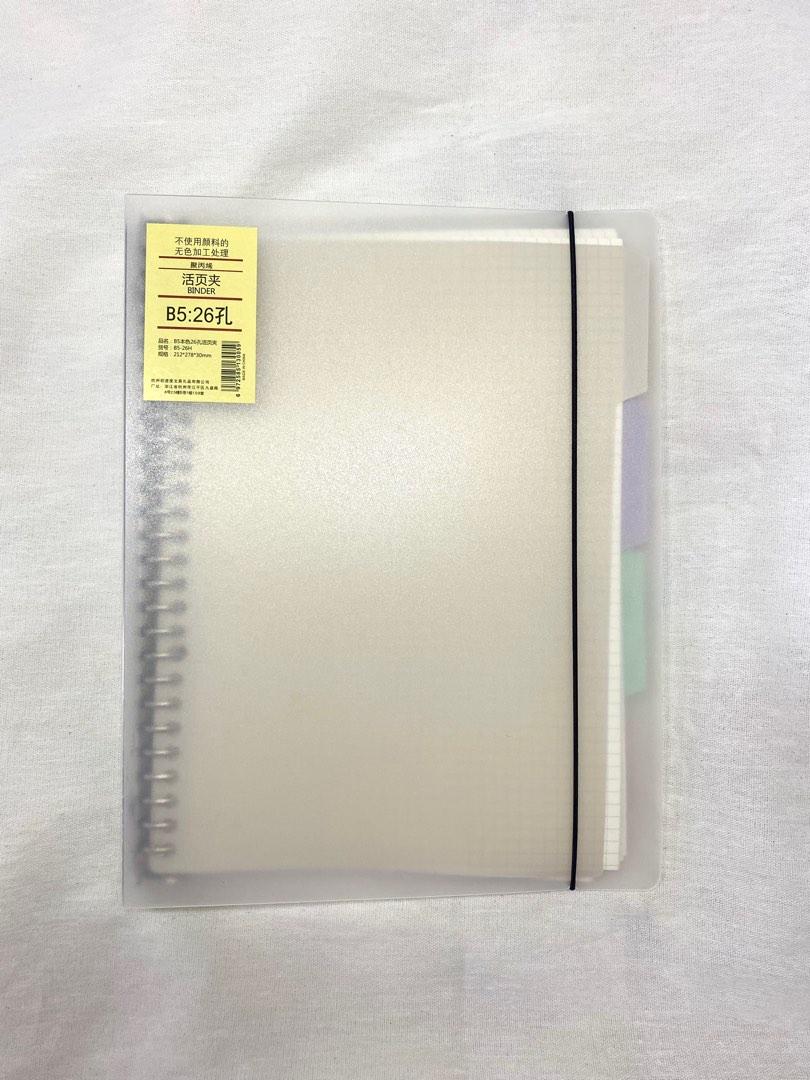 MUJI B5 BINDER (with refill and divider), Hobbies & Toys, Stationary & Craft, Stationery ...
