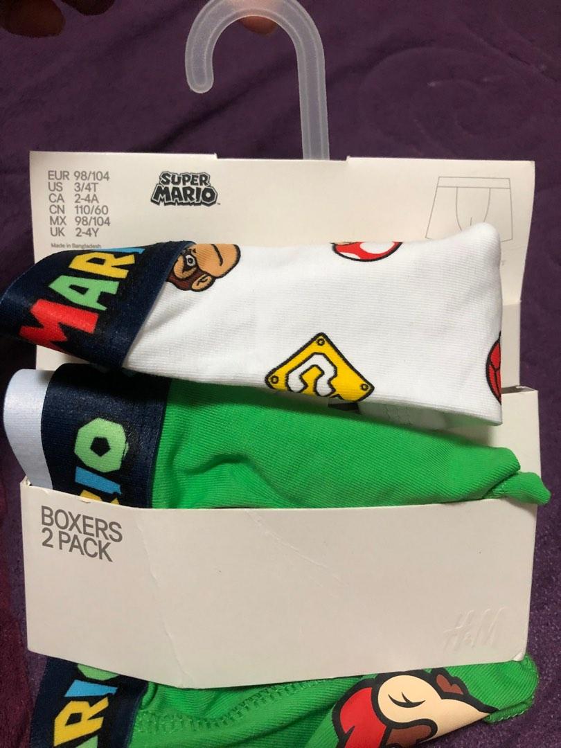 BNWT H&M Super Mario Green and White Boxers, Babies & Kids, Babies ...