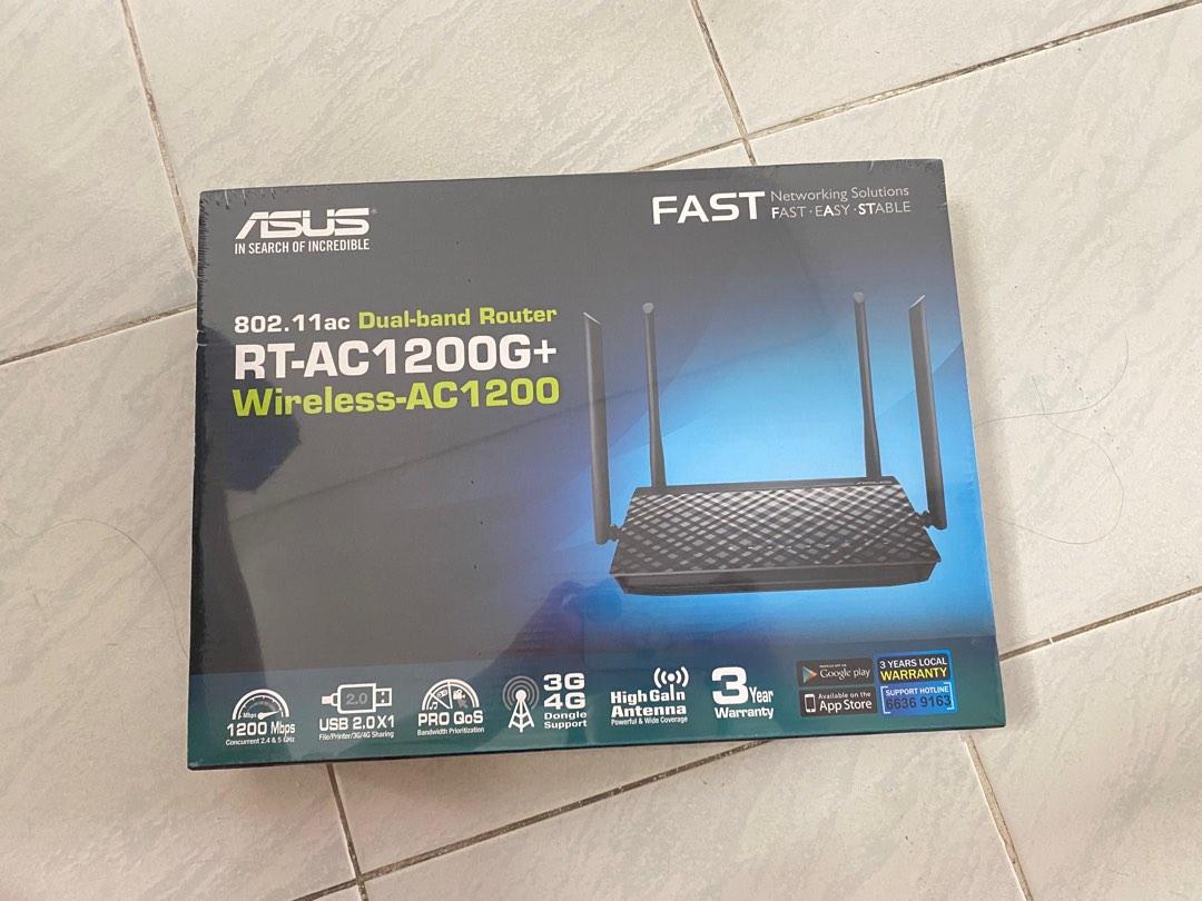 (Brand New) ASUS 802.11ac Dual-Band Router RT-AC1200G+ Wireless-AC1200 ...