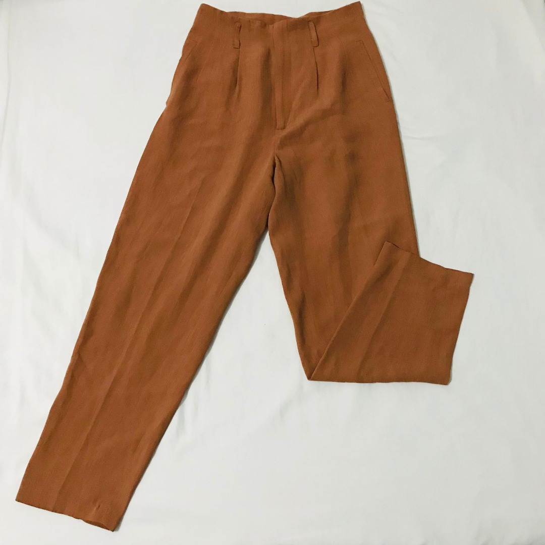 Brown trouser pants, Women's Fashion, Bottoms, Other Bottoms on Carousell