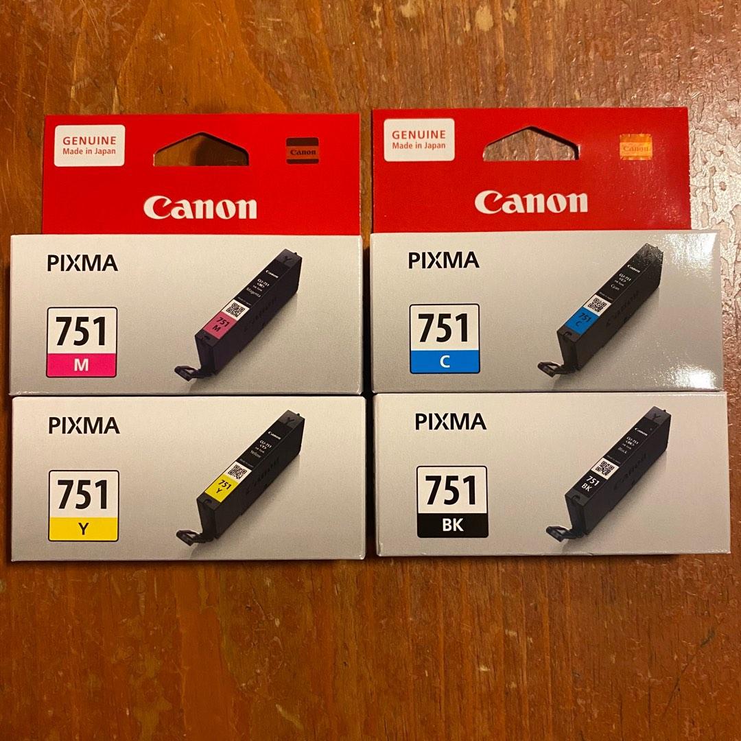 canon pixma cli-751 (magenta/cyan/yellow/black) printer ink tank ...