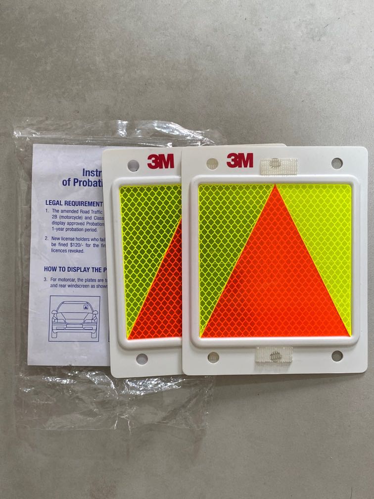 Car Probation Plate - 3M, Car Accessories, Accessories on Carousell