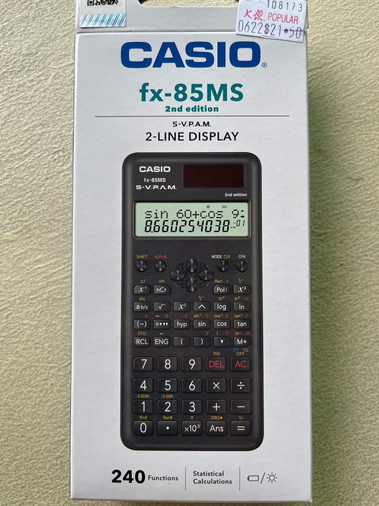 CASIO fx - 85 MS 2nd Edition (scientific calculator), Hobbies & Toys ...