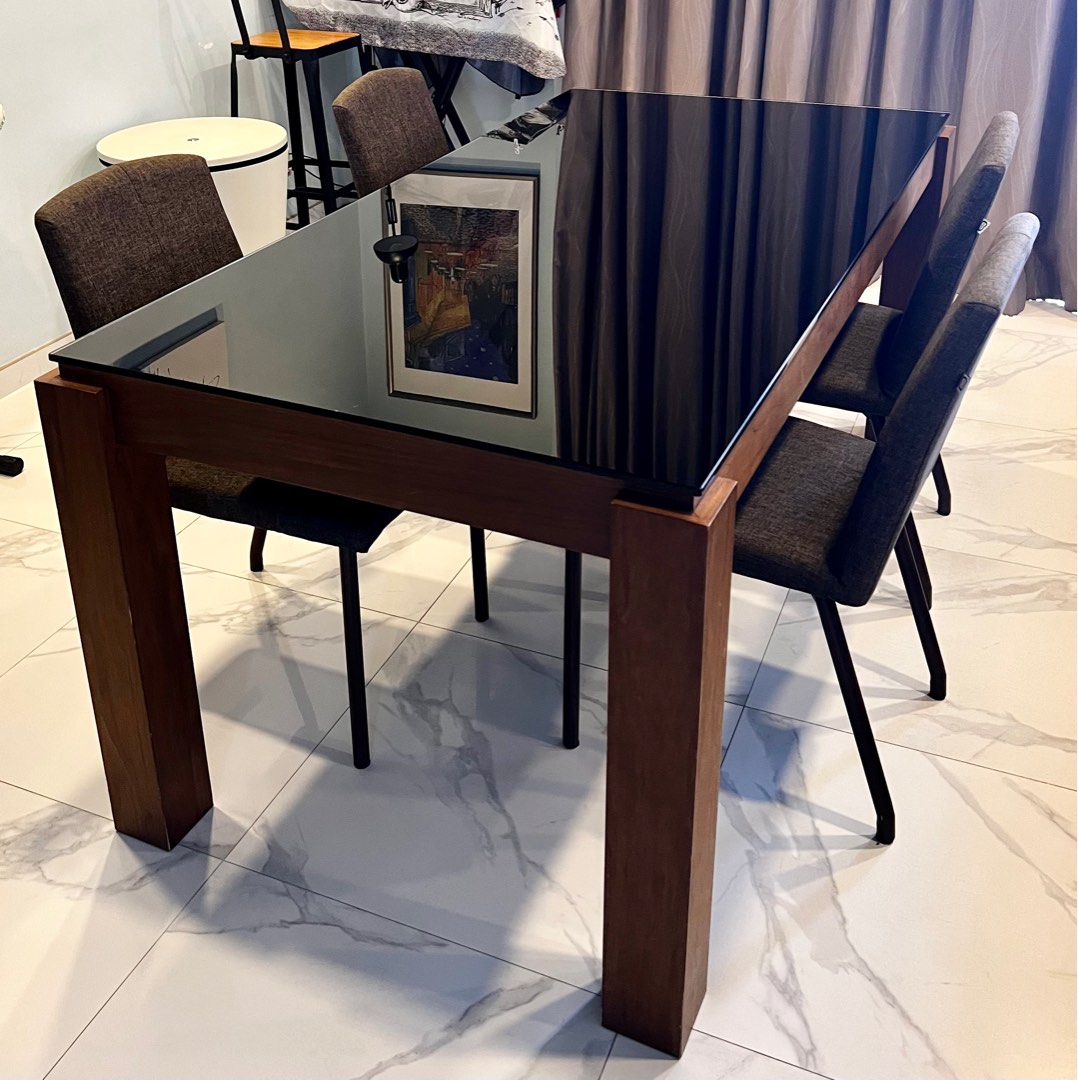 Cellini Dining Table with Chairs, Furniture & Home Living, Furniture ...