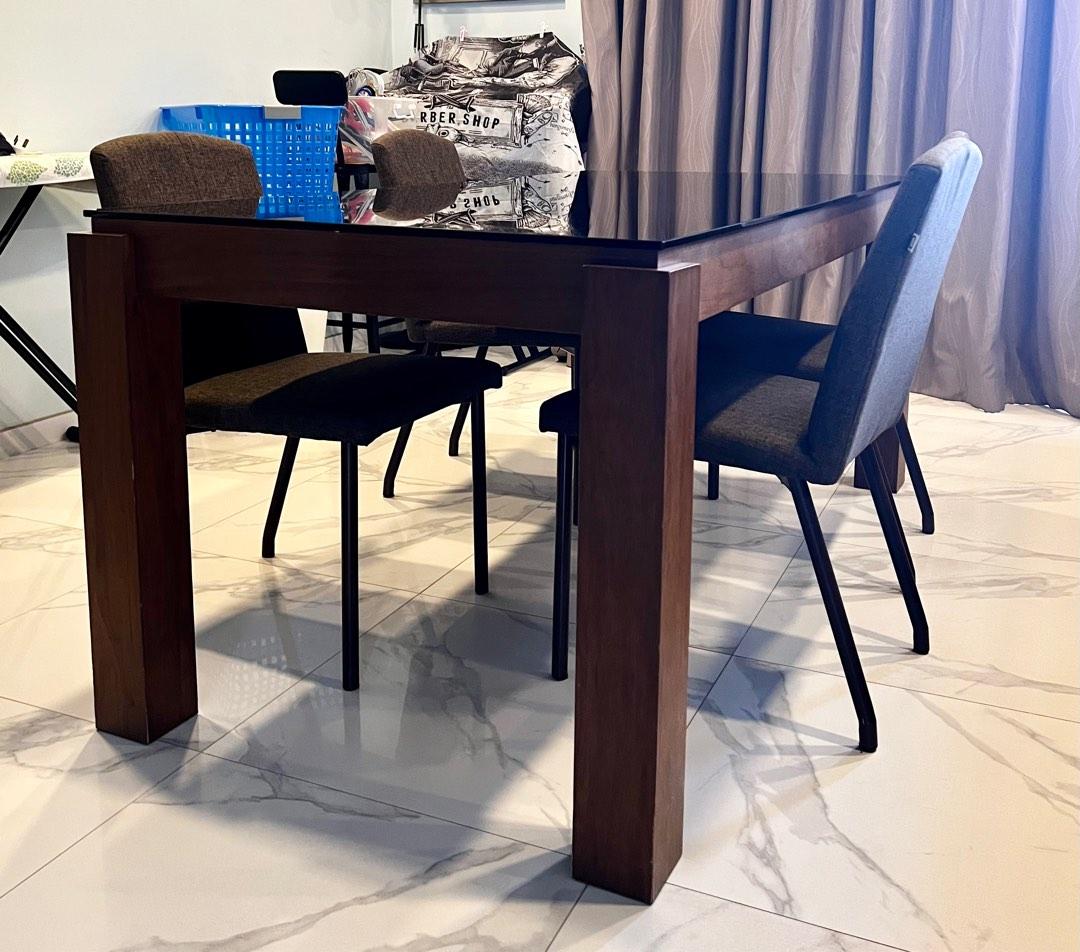 Cellini Dining Table with Chairs, Furniture & Home Living, Furniture ...