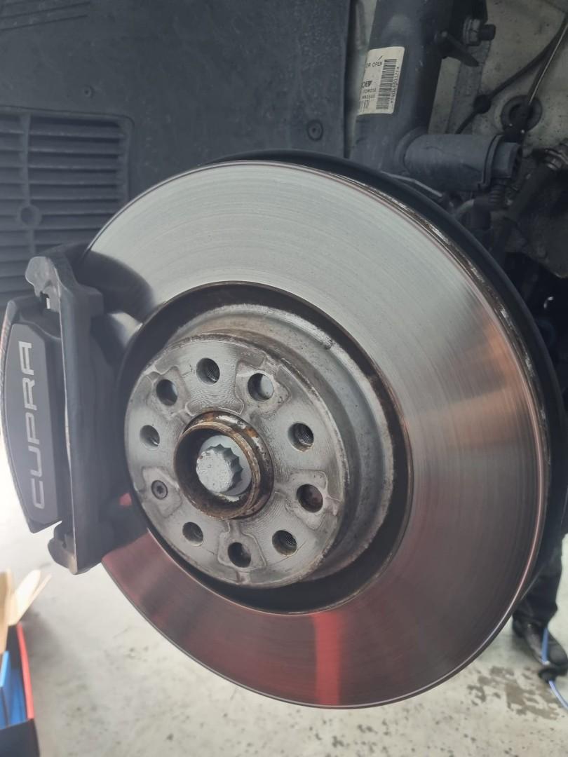 Cupra/VW Golf R Front Brakes Set, Car Accessories, Accessories on Carousell