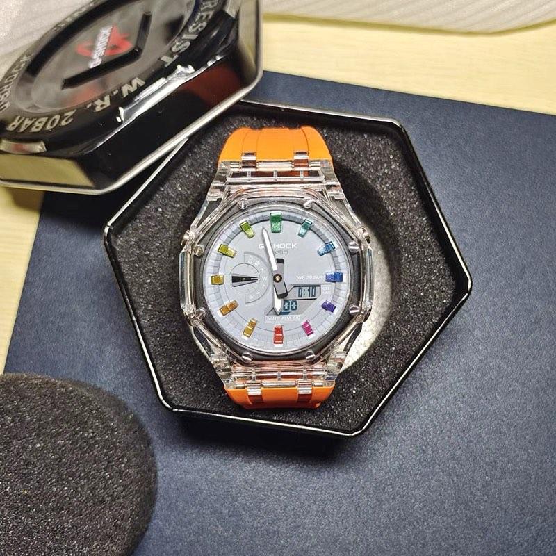 Custom rainbow gshock Casioak ga2100 ga2110 ga-2100 ga-2110, Men's ...