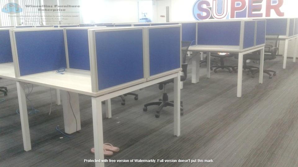 Customized Workstation Tables with Fabric Divider partition, Furniture ...