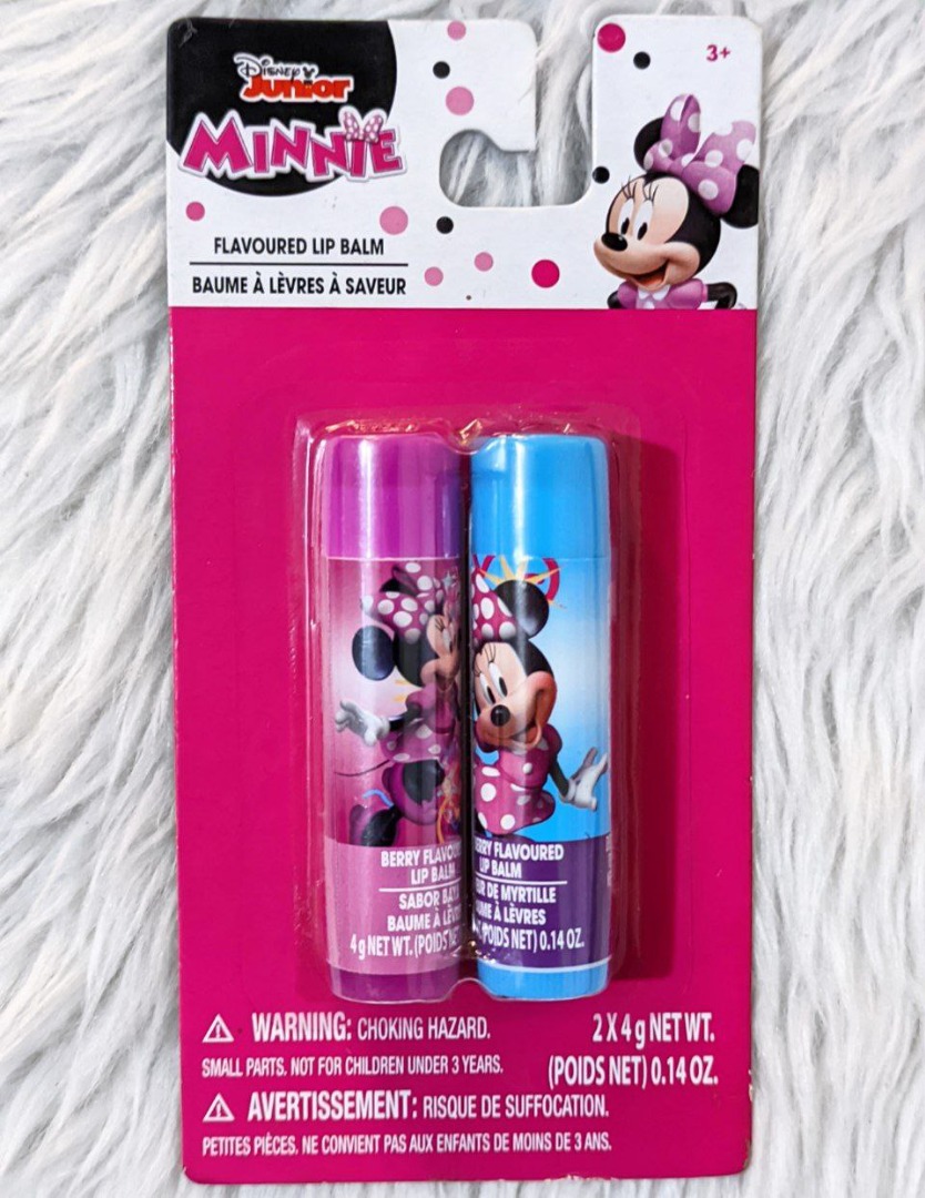 D isne y Junior Minnie Flavoured Lip Balm Raspberry/Blueberry 0.14 Oz ...